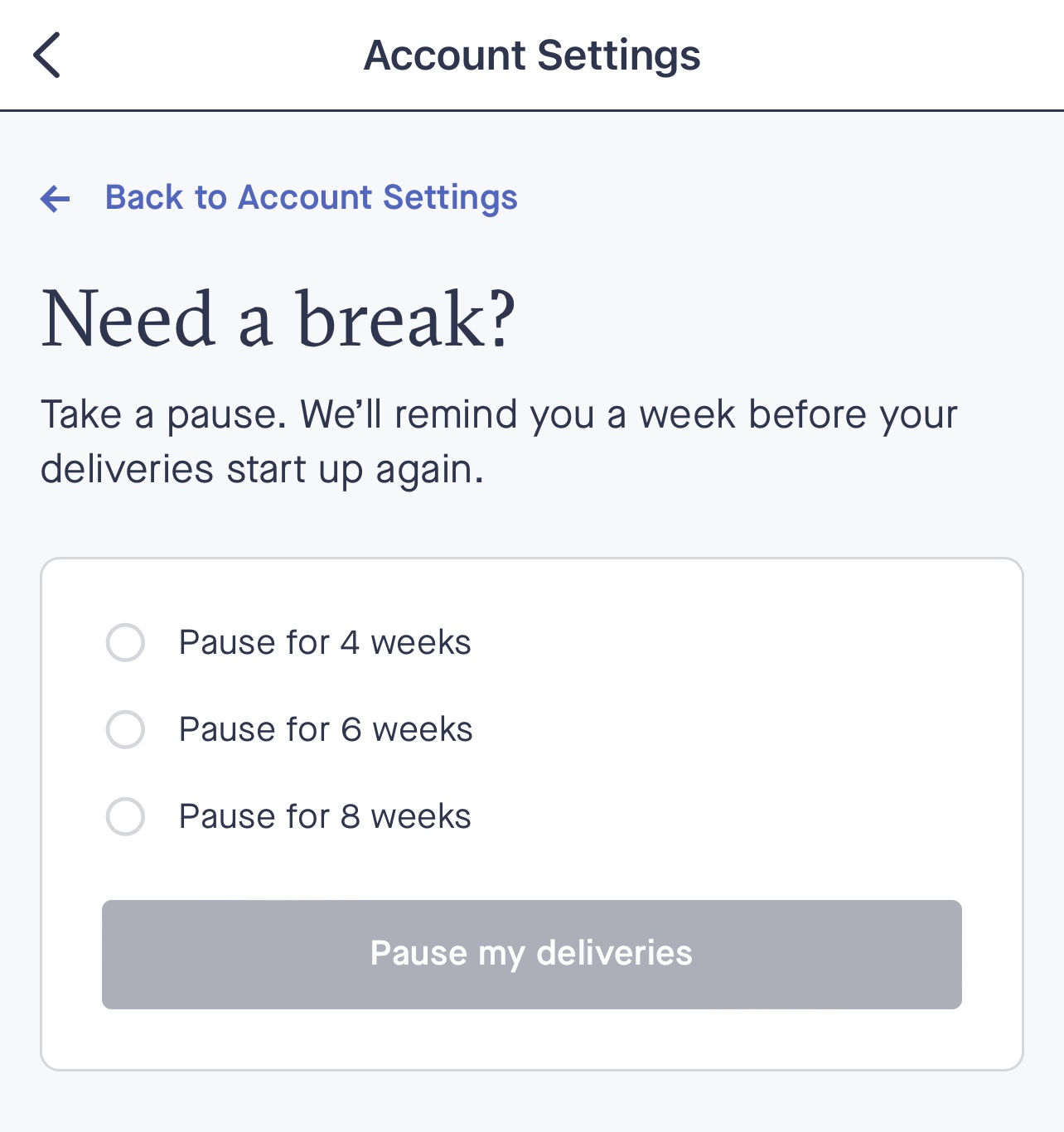 How do I pause my subscription? – Hungryroot Help Center